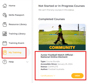 Referee Courses | Hills Football Association