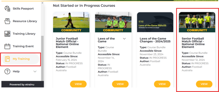 Referee Courses | Hills Football Association