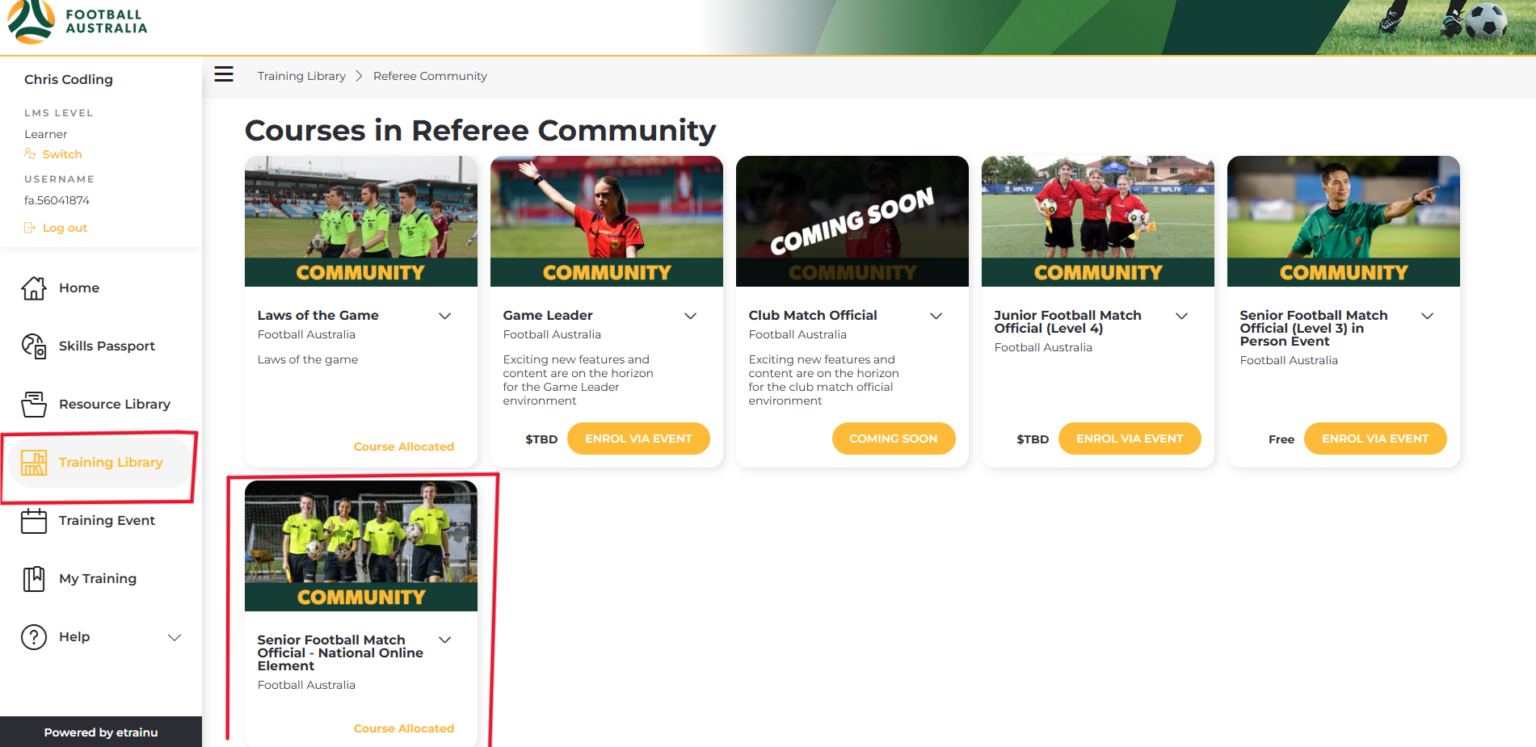 Referee Courses | Hills Football Association