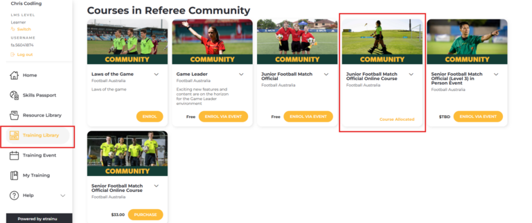 Referee Courses | Hills Football Association
